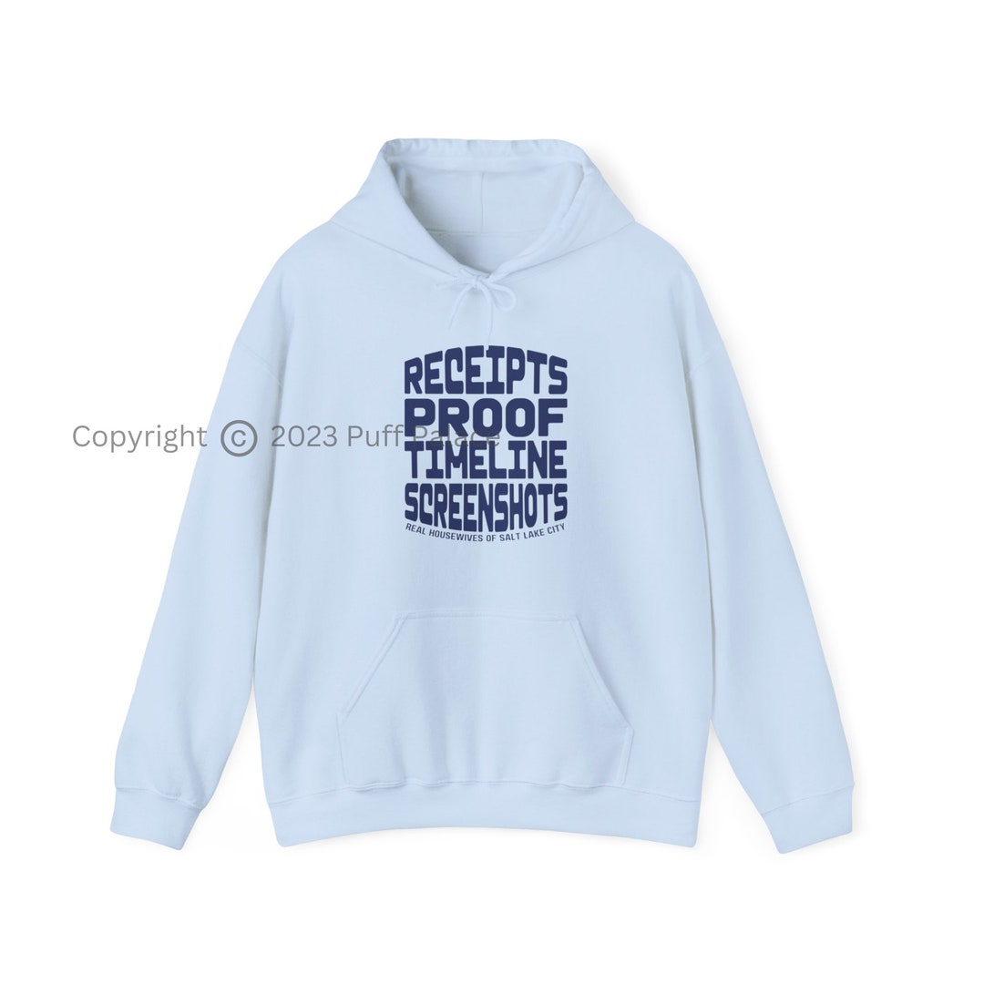 RHOSLC Receipts Proof Timeline Screenshots Hoodie Real Housewives of ...