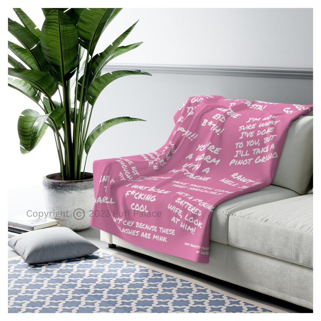 Pink Bravotv Pump Rules Quote Sherpa Fleece Blanket | Scandoval ...
