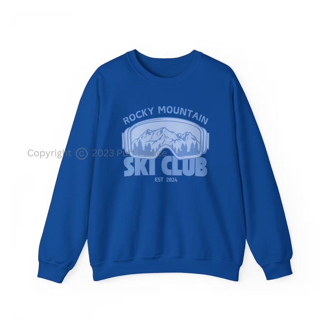 Rocky Mountain Ski Club Winter Sweatshirt Skiing Theme Fashion ...