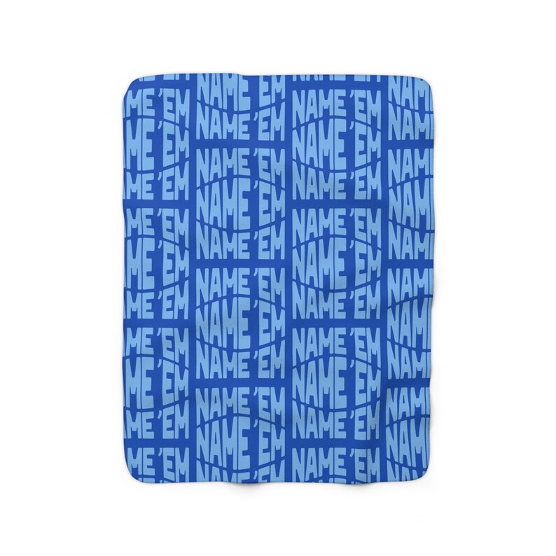 RHOBH Name 'em Sherpa Blue Fleece Blanket Real Housewives - Etsy