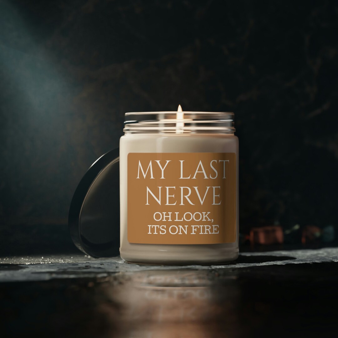 My Last Nerve, Oh Look It's on Fire Funny Scented Soy Candle 9oz ...
