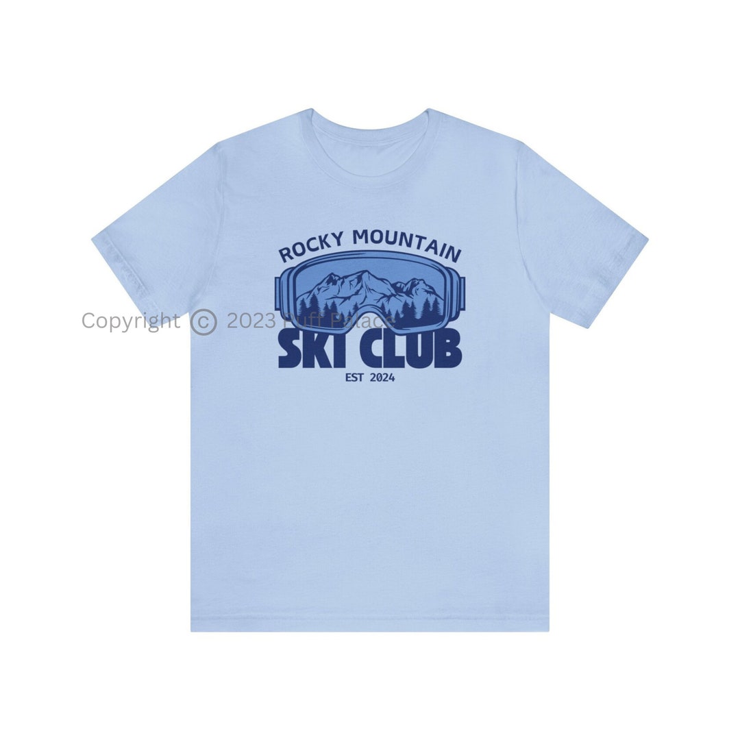 Ski Club Tshirt | Rocky Mountain Skiing Club Winter Theme Merch Shirt ...