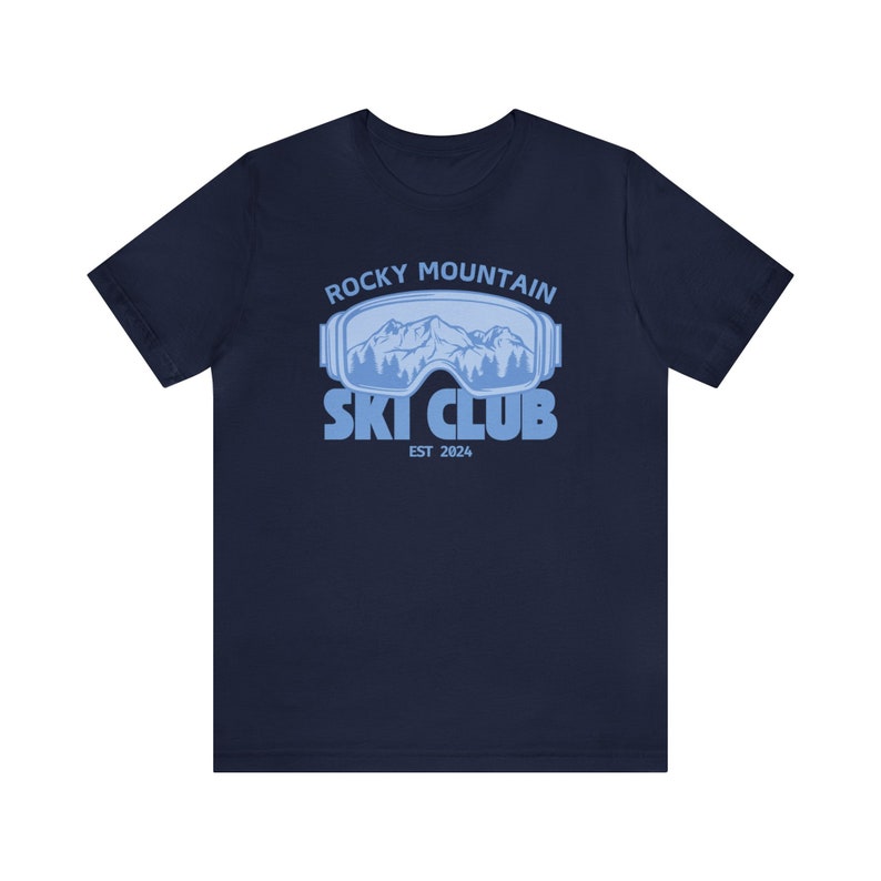 Ski Club Tshirt Rocky Mountain Skiing Club Winter Theme Merch Shirt ...
