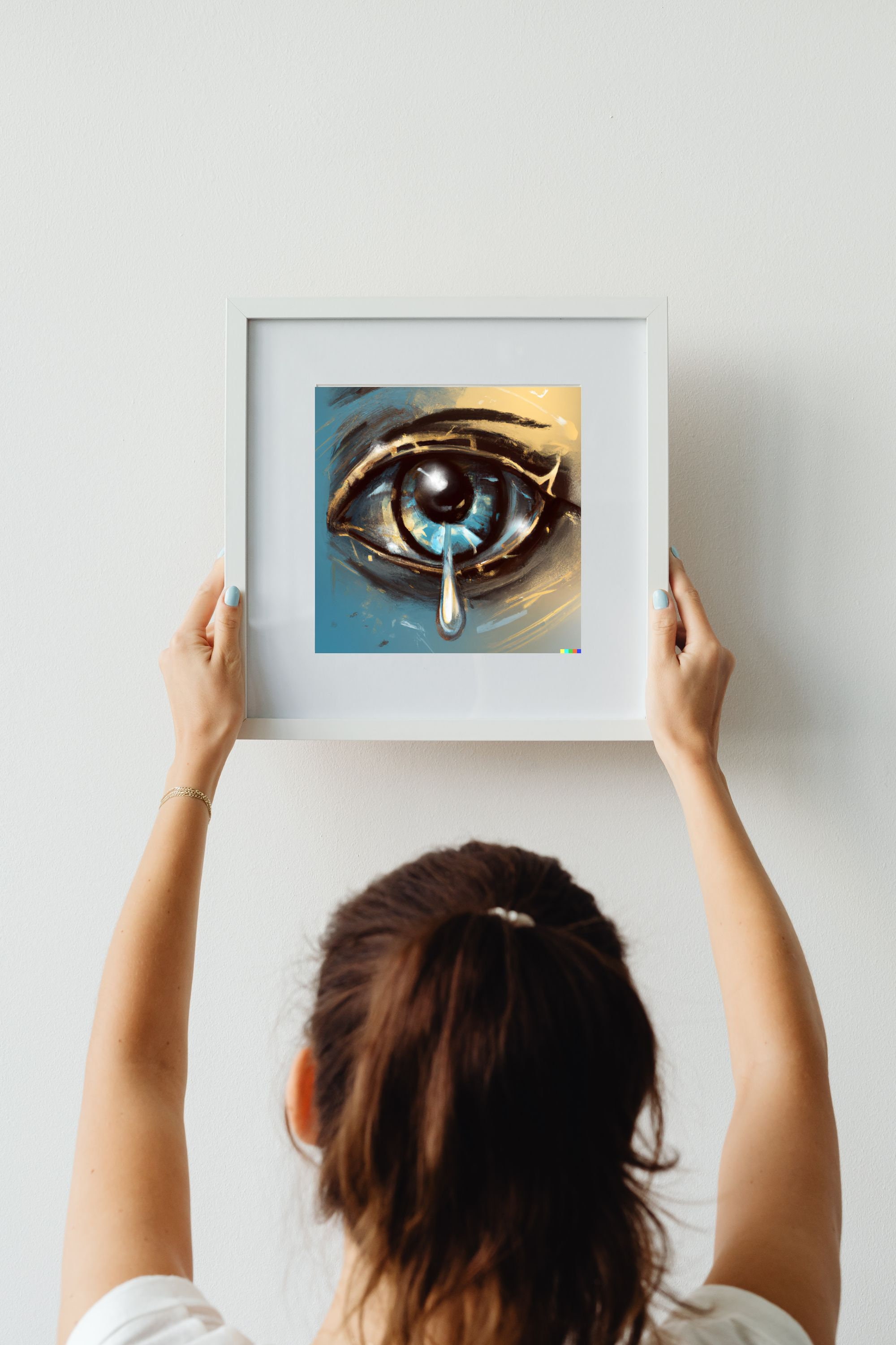 Eye Unhappy, Printable as Oil Painting, Drawing of an Unhappy Eye ...