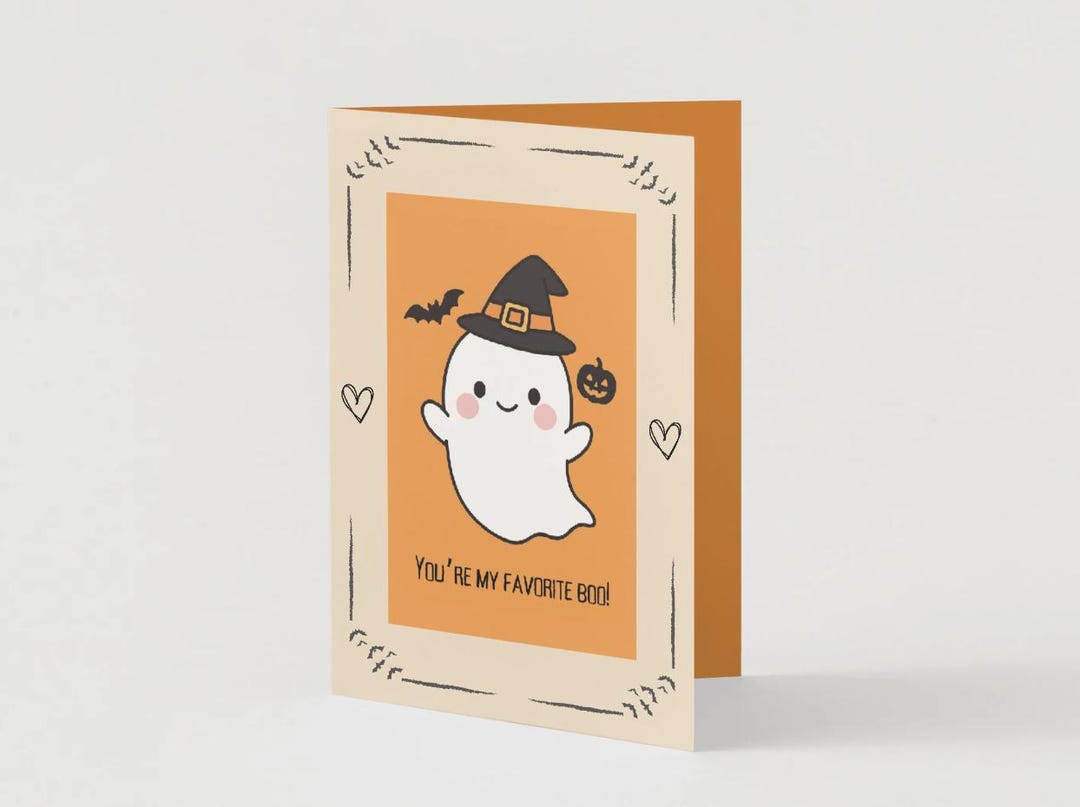 You’re My Favorite Boo – Printable Halloween Greeting Card | Digital ...
