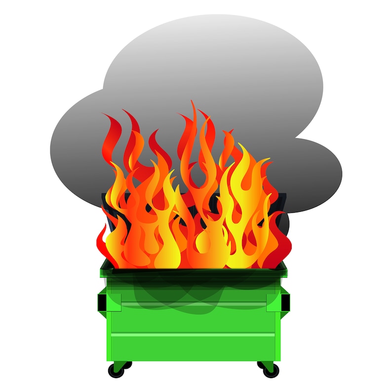 Dumpster Fire Downloadable Print - Etsy
