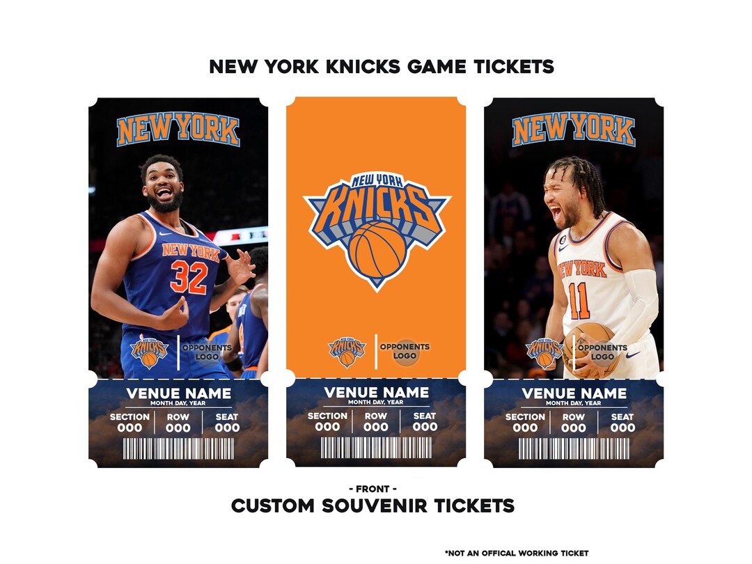 New York Knicks , Custom Physical Memory Souvenir Concert Tickets ...