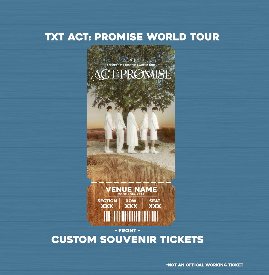 TXT World Tour Act: Promise , Custom Physical Memory Souvenir Concert ...