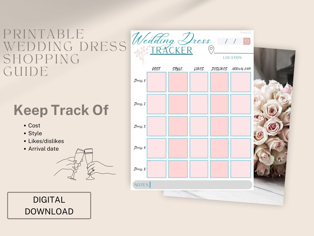 Wedding Dress Tracker|dress Shopping Guide|wedding Dress|wedding Dress ...