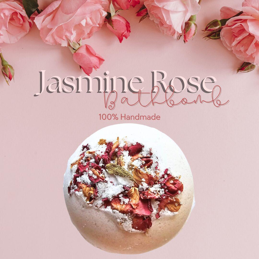 Jasmine Rose Bath Bomb Soothing Floral Bath Bomb With Moringa & Coconut ...