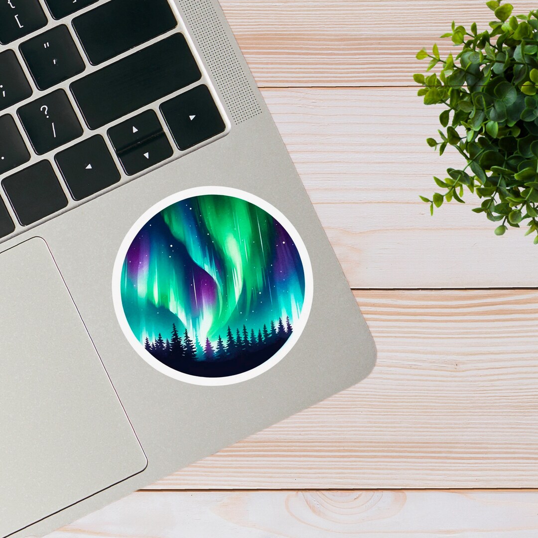 Enchanting Aurora Borealis Vinyl Sticker - Etsy
