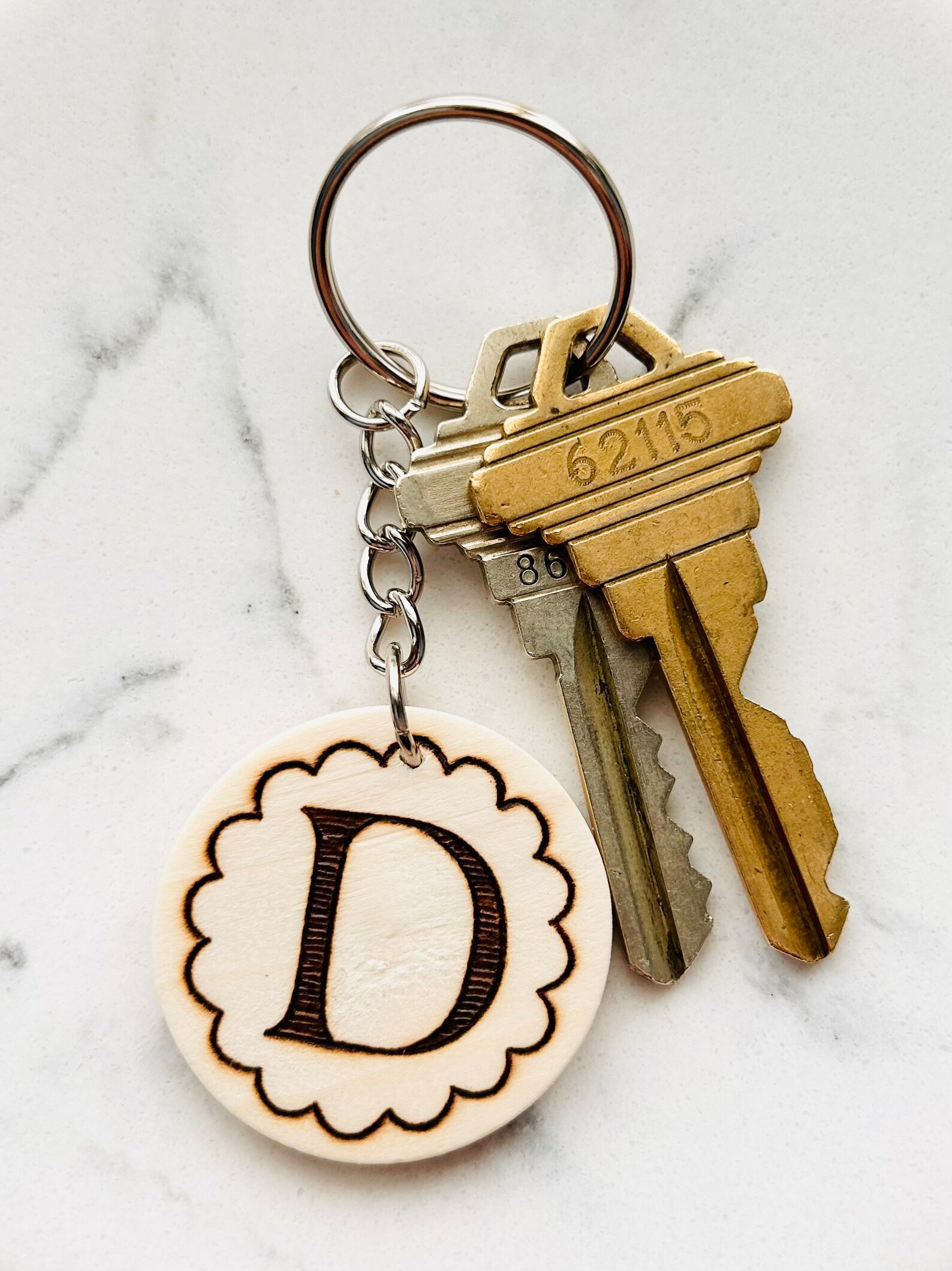 Personalized Wood Burned Keychain - Etsy