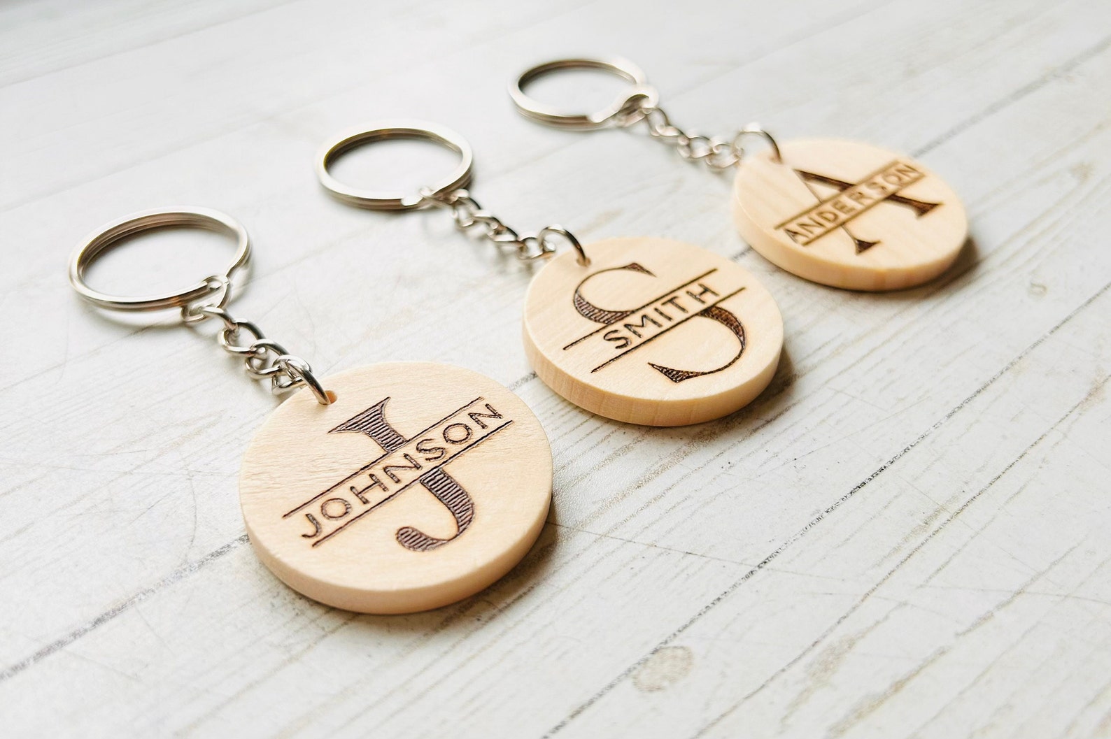 Personalized Name Wood Burned Keychain - Etsy