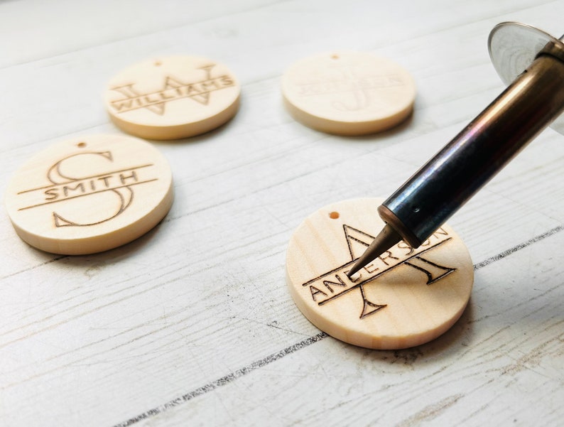 Personalized Name Wood Burned Keychain - Etsy