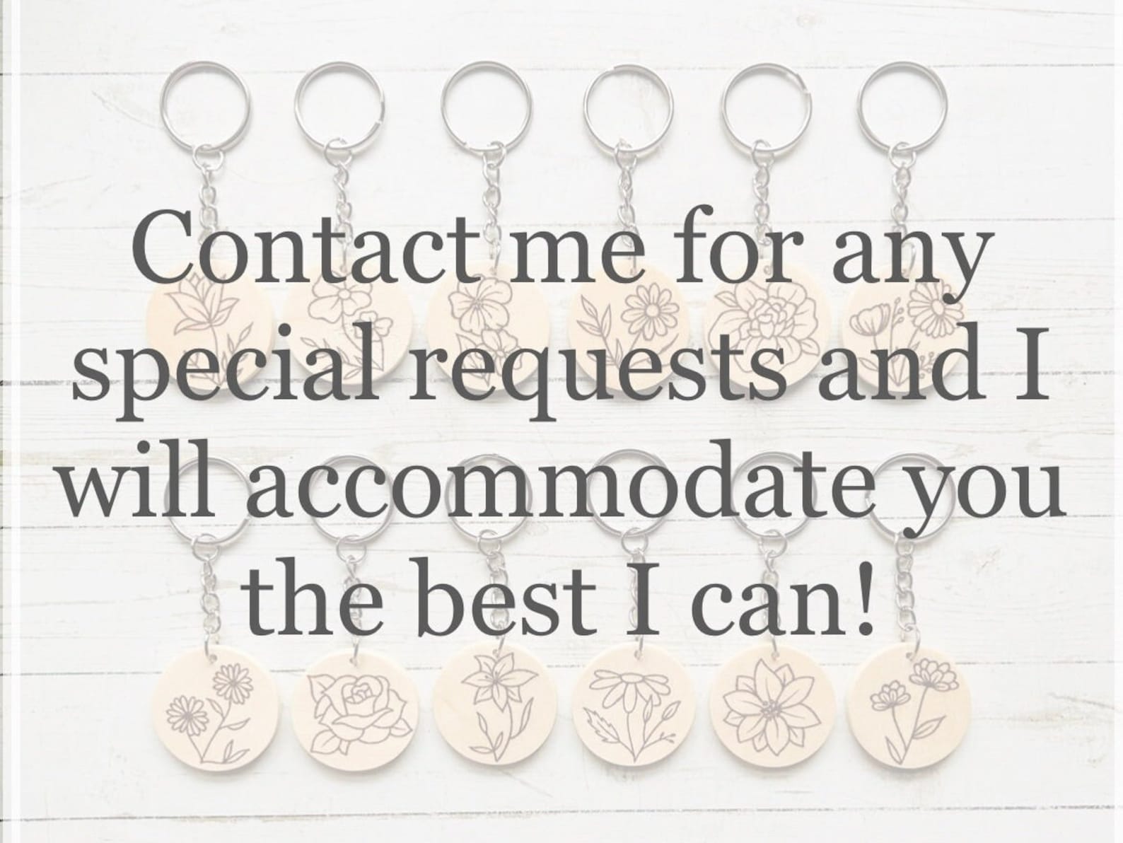 Floral Wood Burned Keychain - Etsy