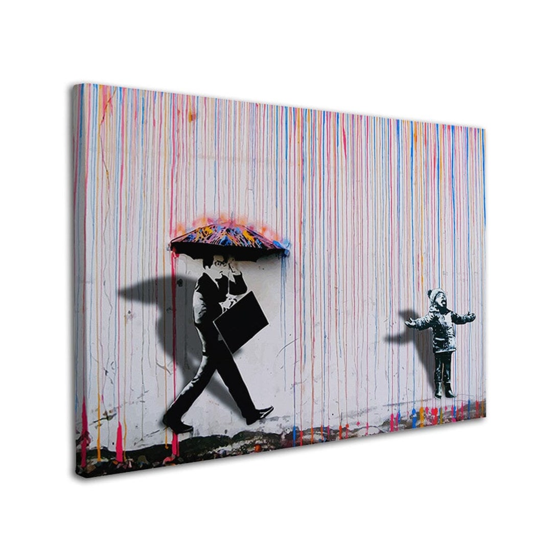 Enjoy the Rain Leinwandbild Leinwand Bild XXL Bilder Poster Wandbild Kunstdruck Wanddeko ...