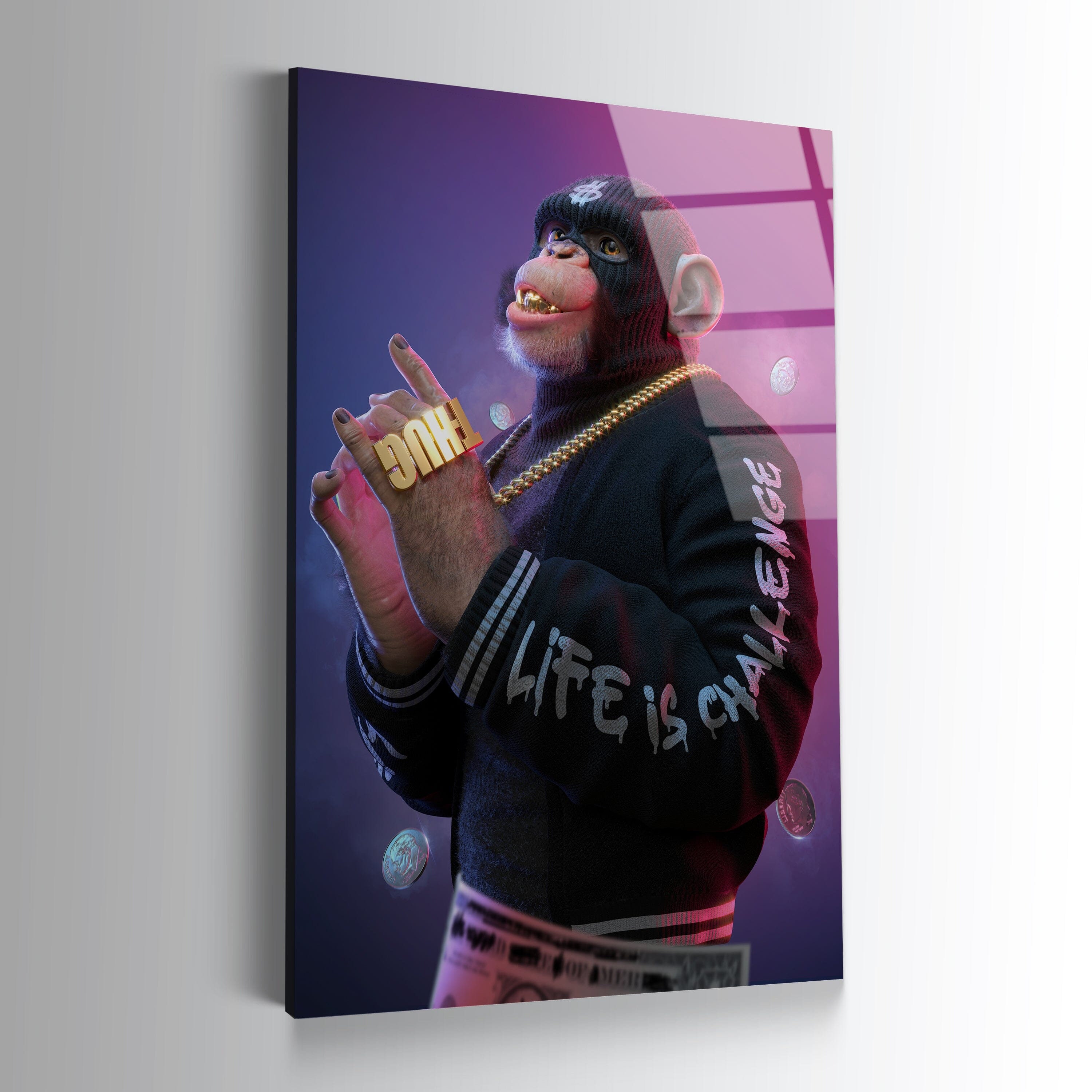 Swag Monkey Thug Monkeys Set Wandbilder XXL Leinwandbild Leinwand Bild ...