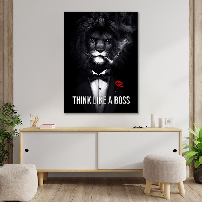 Think Like a Boss Leinwandbild Leinwand Bild XXL Bilder Poster Wandbild ...