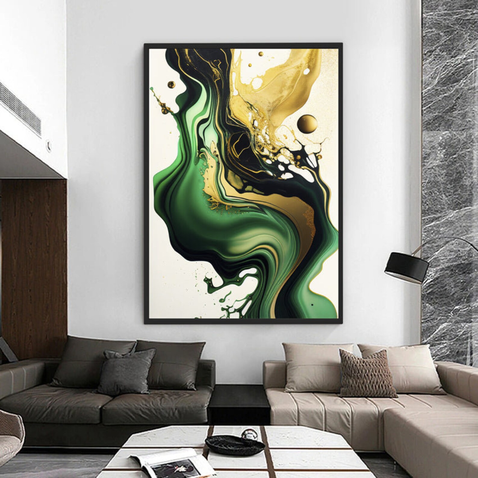 Wandbilder Abstrakt Wohnzimmer Fluid Art Pouring Bilder Kunstdruck Wandbild Canvas Leinwand ...