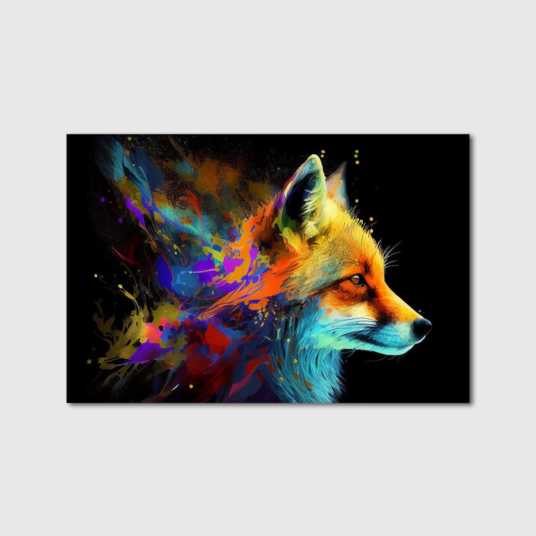 Fuchs Portrait Abstrakt Teil 2 Leinwandbild Leinwand Bild XXL Bilder ...