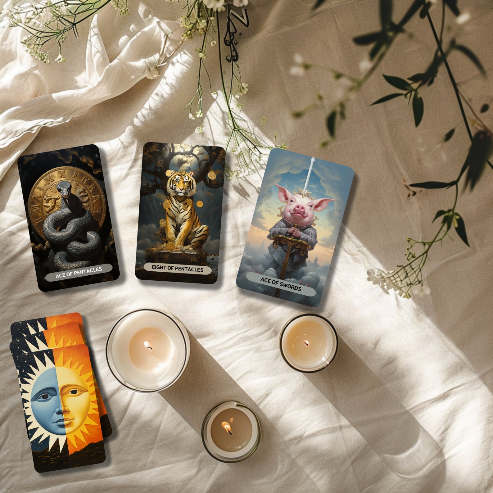 Surreal Reverie Tarot Deck: Magritte Style Printable Cards (digital ...
