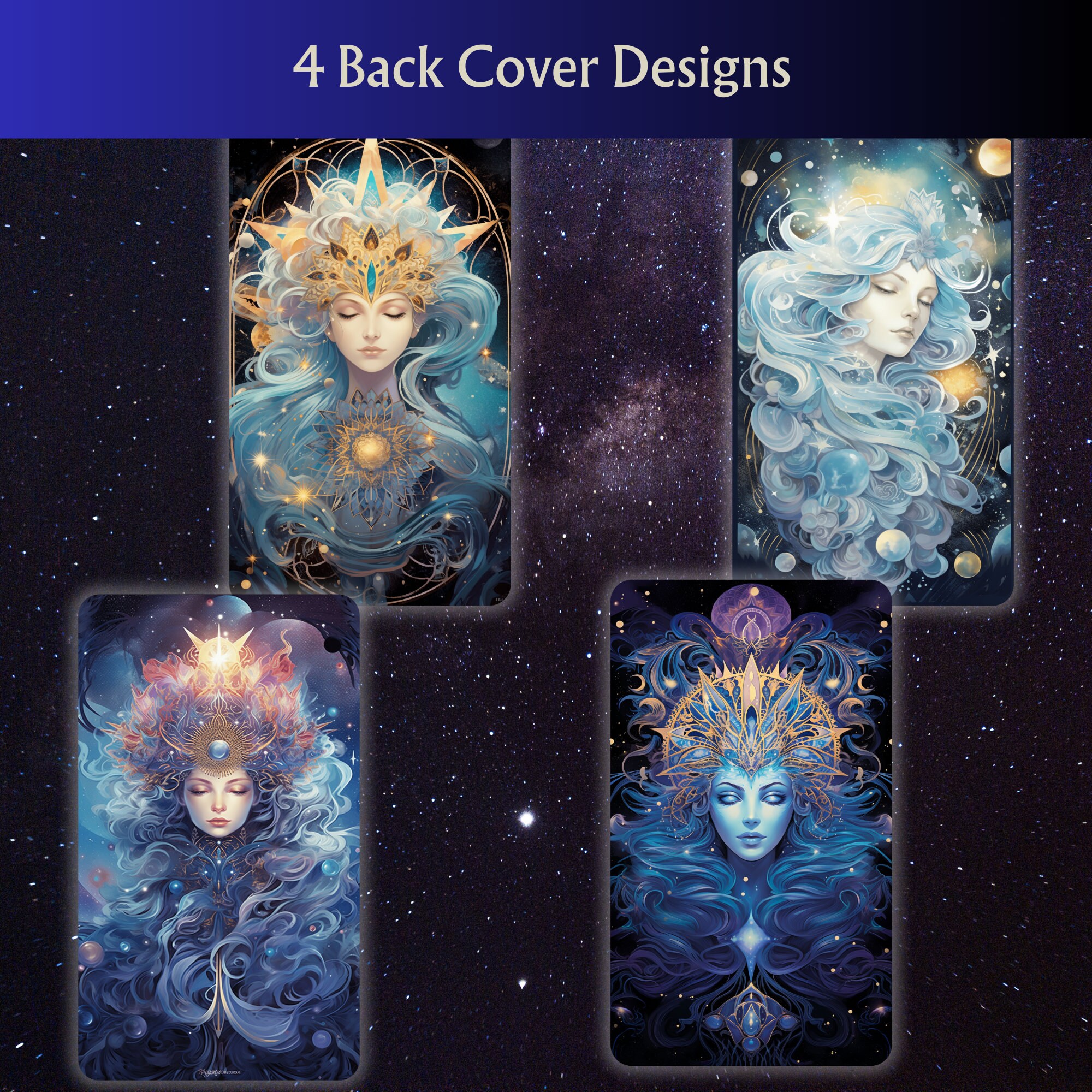 Celestial Tarot Card Deck: 78 Divine Cards, 4 Back Designs (digital Download) - Etsy
