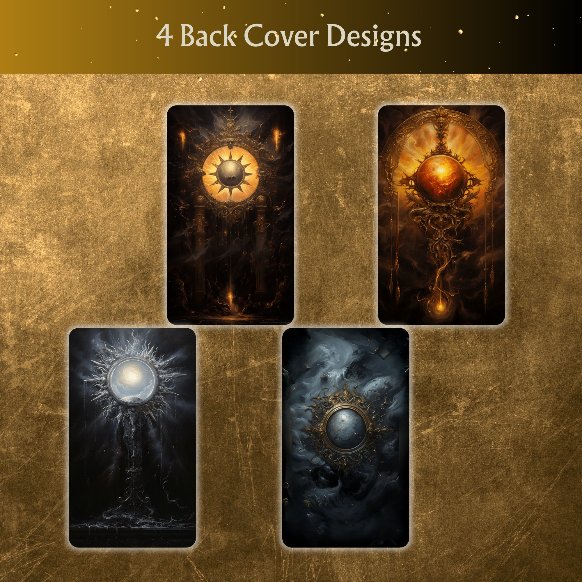 Golden Glow of Gnosis Tarot Deck: Rembrandt-style Printable Cards ...