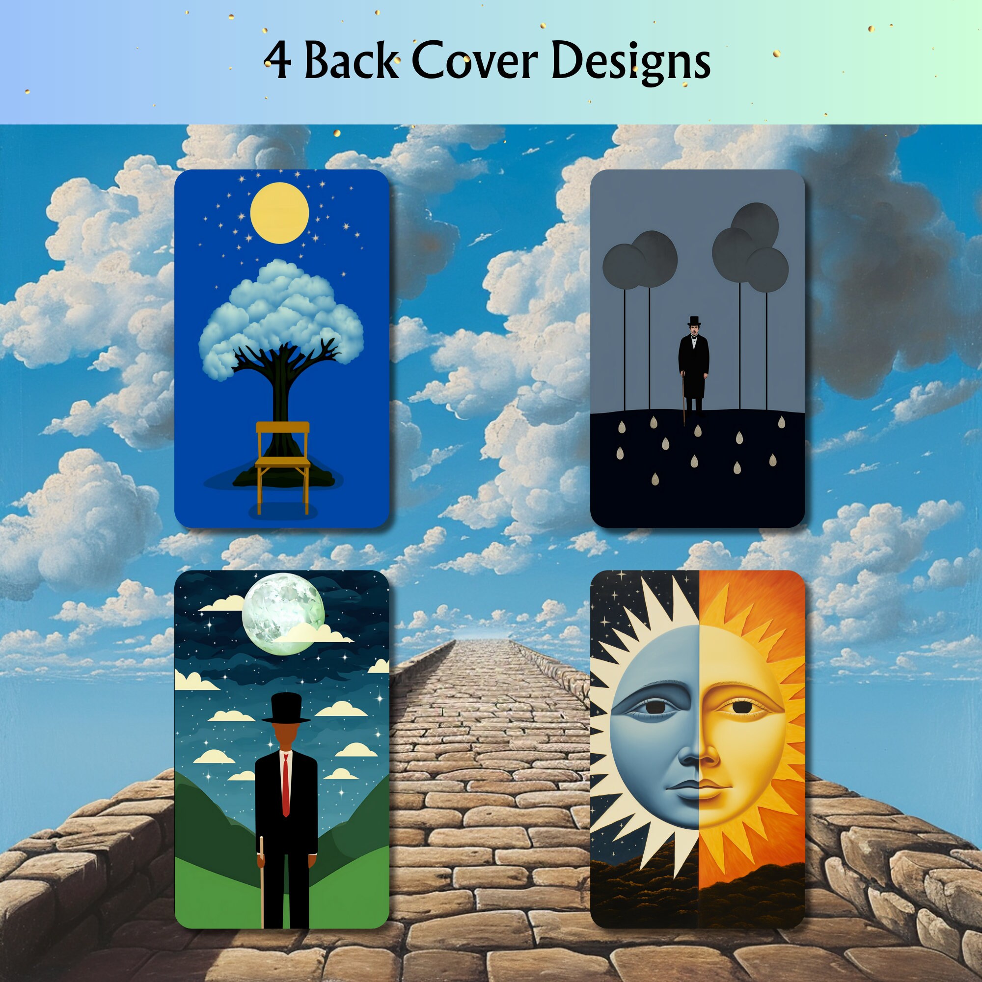 Surreal Reverie Tarot Deck: Magritte Style Printable Cards (digital ...