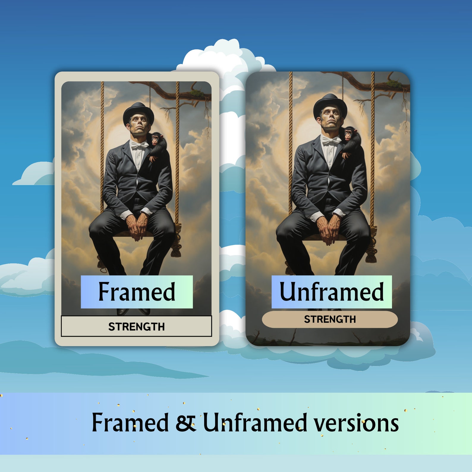 Surreal Reverie Tarot Deck: Magritte Style Printable Cards (digital ...
