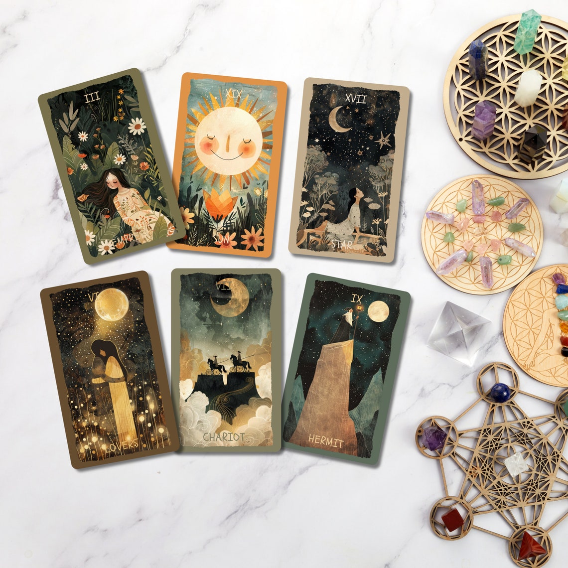 Printable Tarot Card, Printable Indie Tarot Deck, 78 Wistful Whisper ...