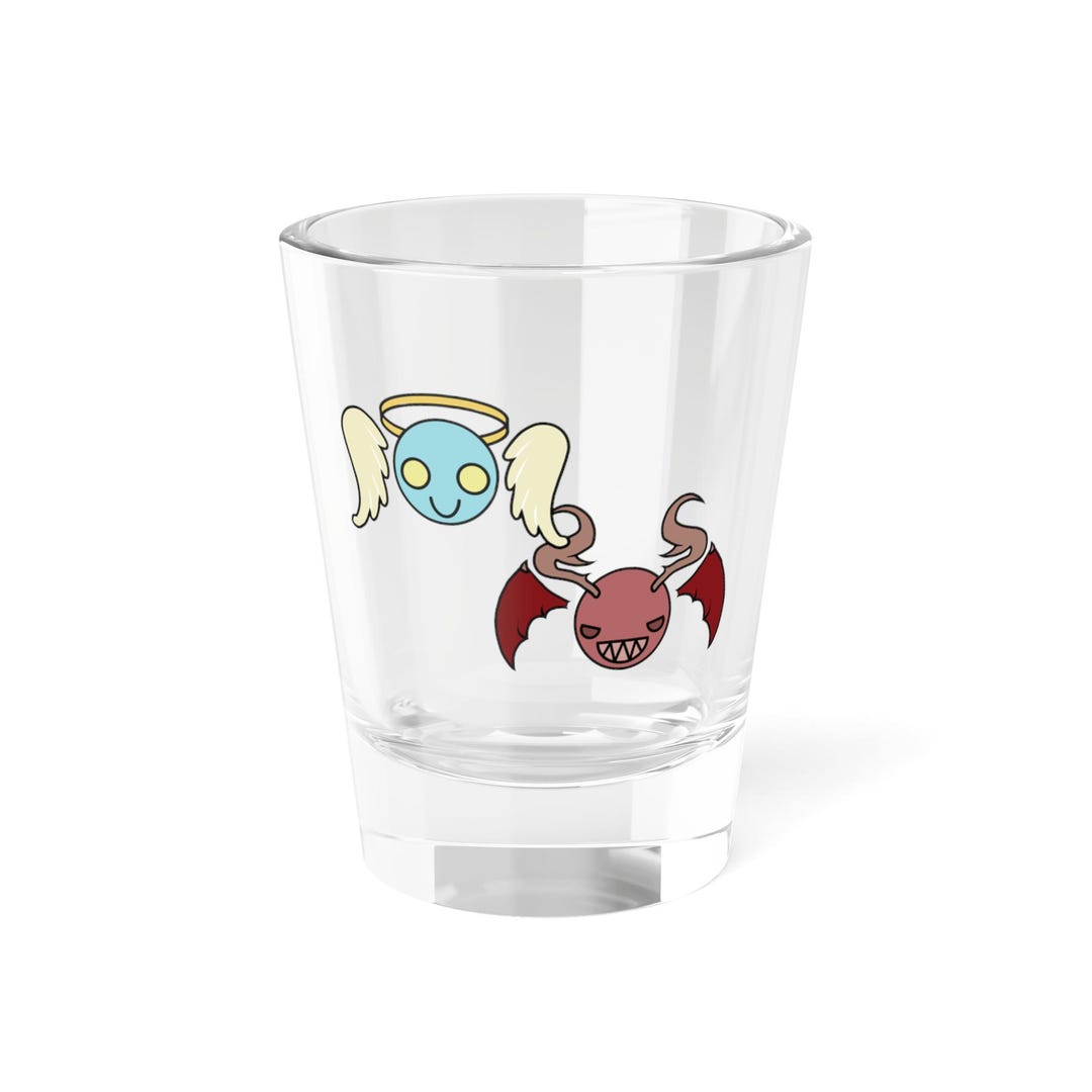 Kawaii Angel Devil Shot Glass: Winged Whimsy Party Favor - Etsy
