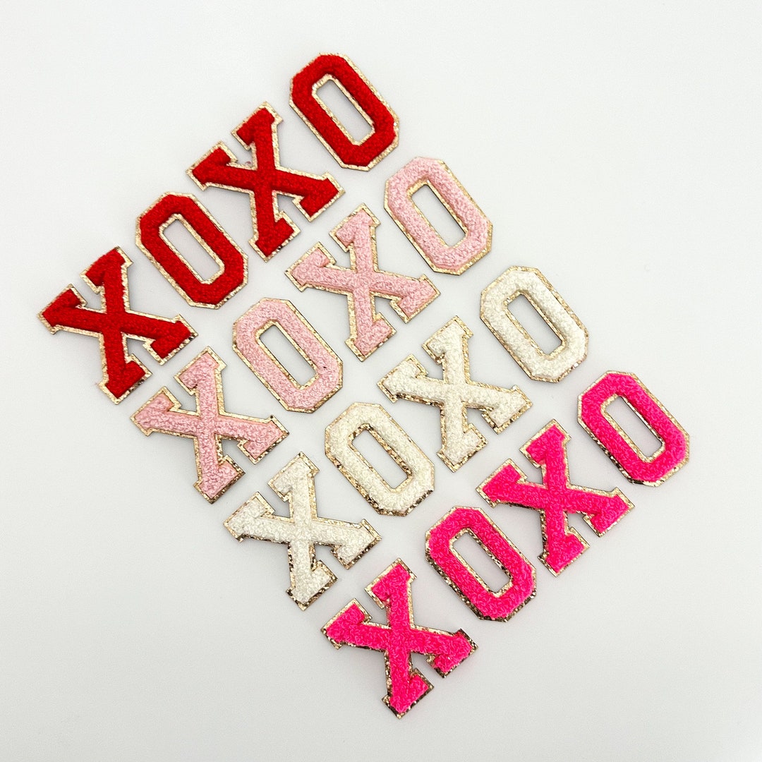 Valentines DIY Chenille Letters Varsity Numbers for Cosmetic Bag for ...