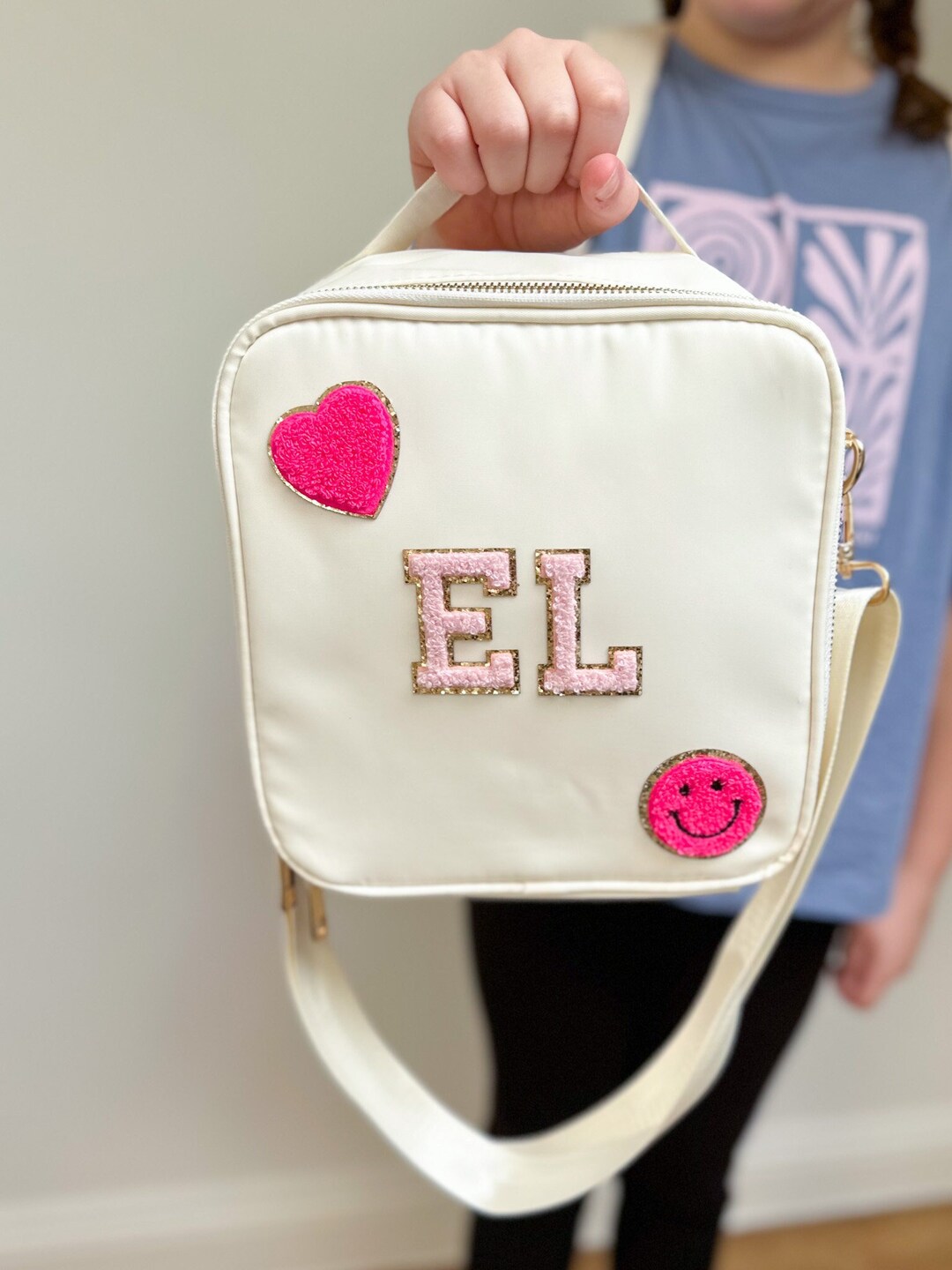 Kids Personalized Lunchbox Custom Patches Bag Customizable Chenille ...