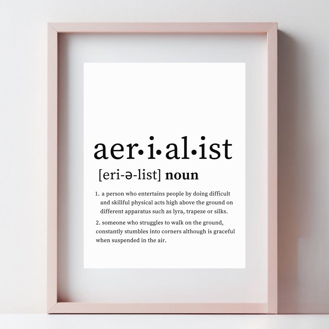 Aerialist Definition Digital Print Artwork Funny Humor - Etsy