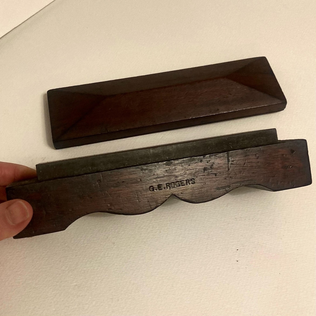 Vintage Sharpening Stone in a Treen Box. G.E. Rogers. - Etsy