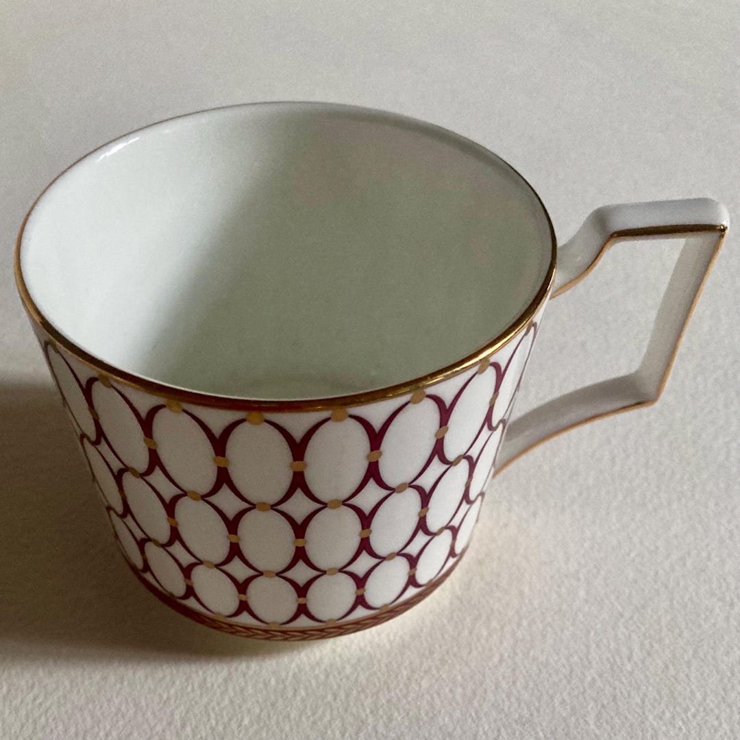Wedgwood Renaissance RED Bone China Cup Only (no Saucer). Red Gold and ...