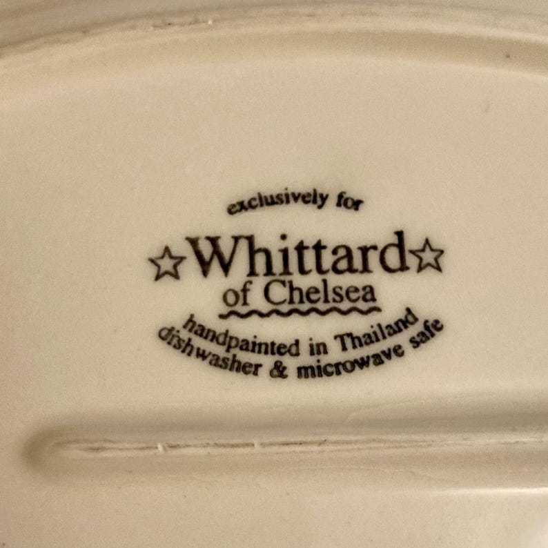 Whittard of Chelsea Daisy Check Pattern Pottery. 27 Centimetre Long ...