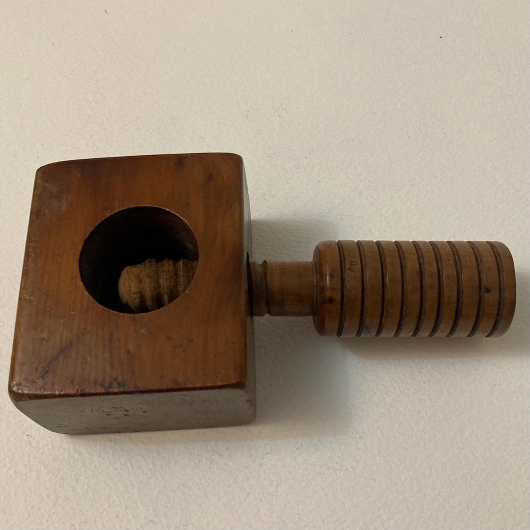 Vintage Treen Direct Pressure Screw Nutcracker. - Etsy