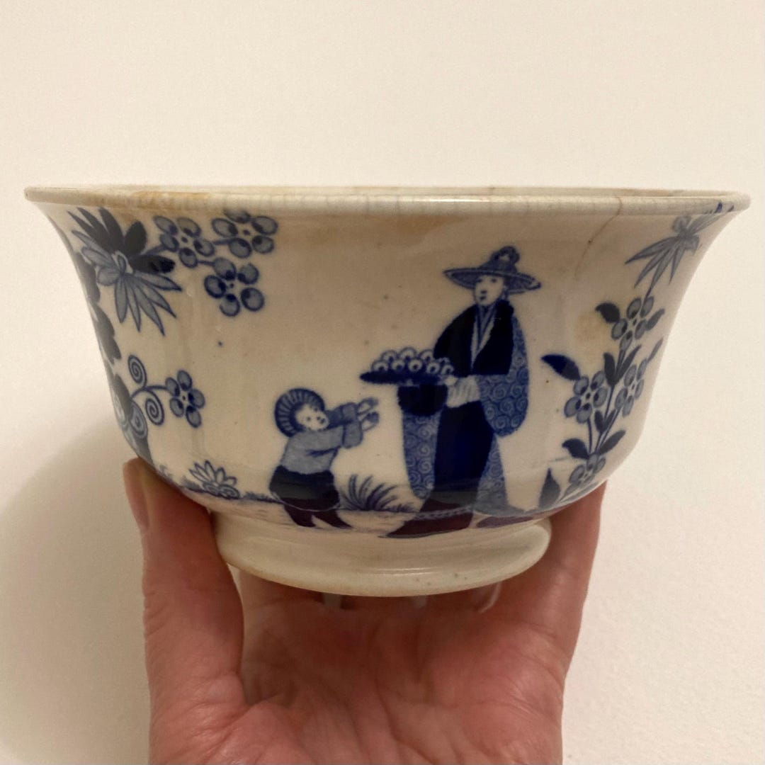 Rare Georgian Hilditch and Son Porcelain Bowl. Japonesque Eskimo Child ...
