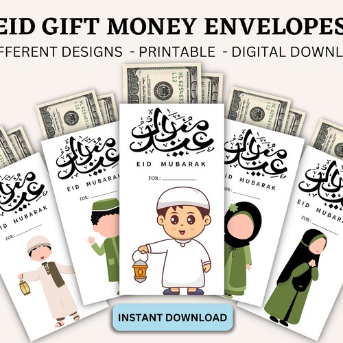 Printable Eid Gift Money Envelops for Kidseidee for Kidseid - Etsy
