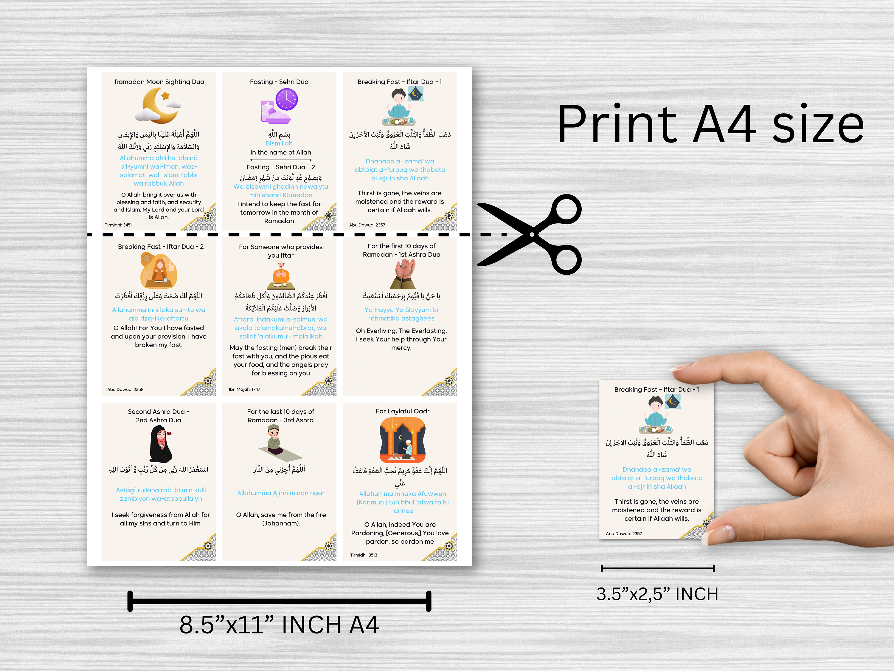 Ramadan Dua Flash Cards,printable Dua Flash Cards for Kids,english ...
