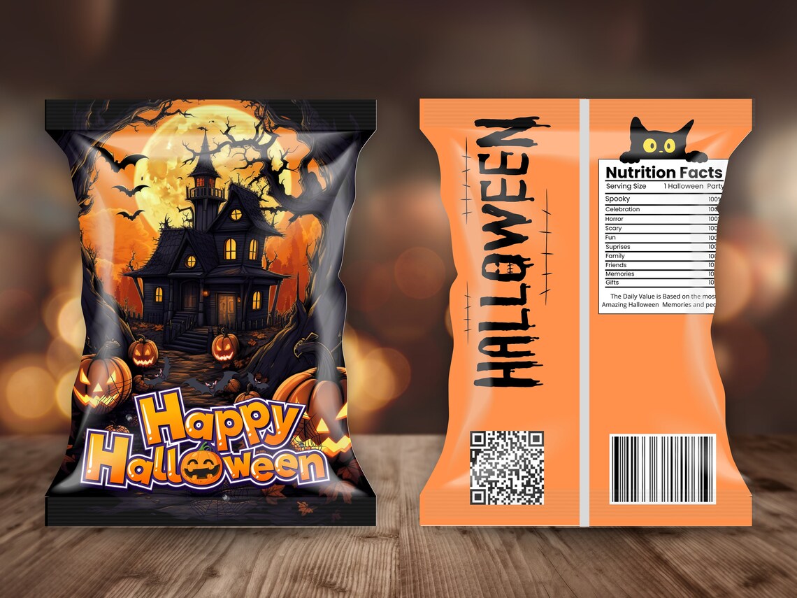 Halloween Chip Bag Wrapper Bundle,chip Wrapper for Halloween,chips ...