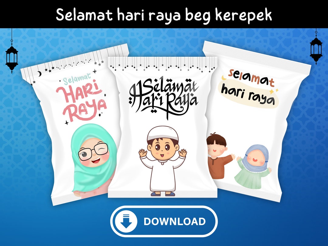 Beg Kerepek Eid Mubarak,hadiah Hari Raya Boleh Cetak Untuk Kanak-kanak ...