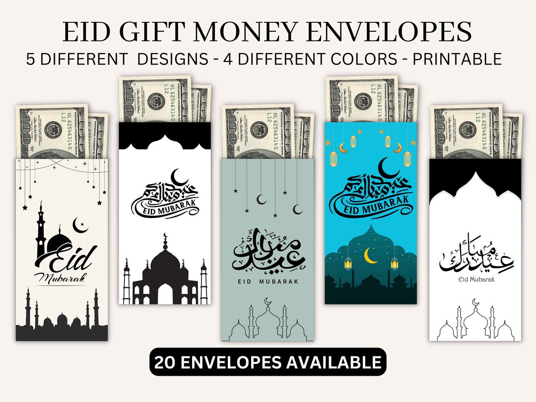 Printable Eid Gift Money Envelopes Gift Eid Money Holder Eidee for Kids ...