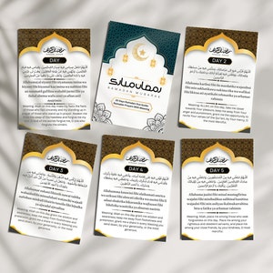 Ramadan Dua Flash Cards for 30 Days,printable Dua Flash Cards for Kids ...