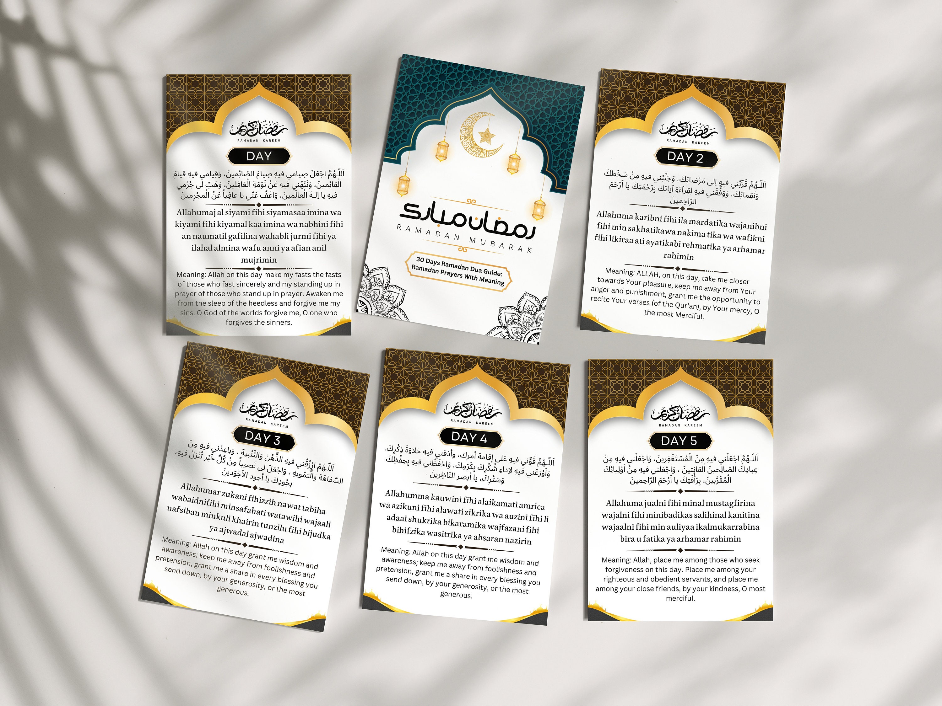 Ramadan Dua Flash Cards for 30 Days,printable Dua Flash Cards for Kids ...