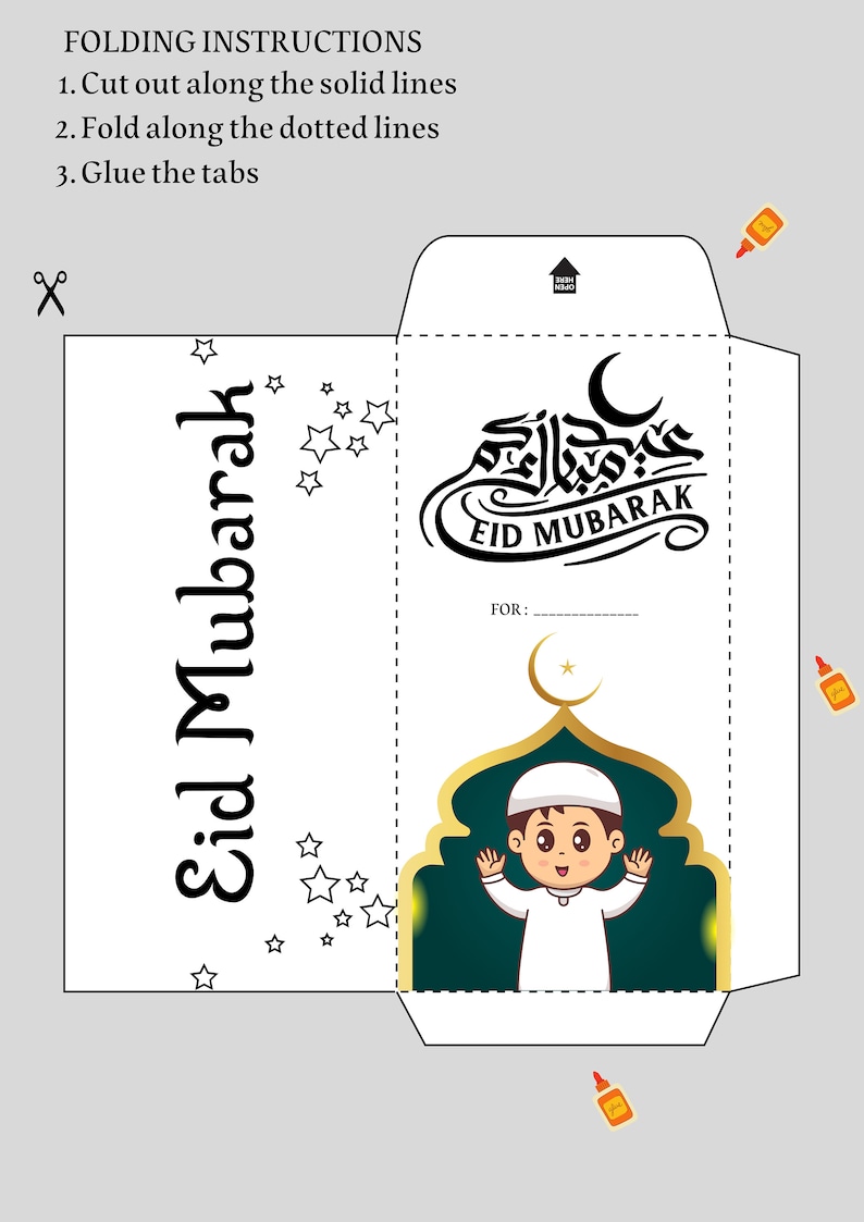 Printable Eid Gift Money Envelope,eid Gift,eid Decor,eid Gift for Kids ...