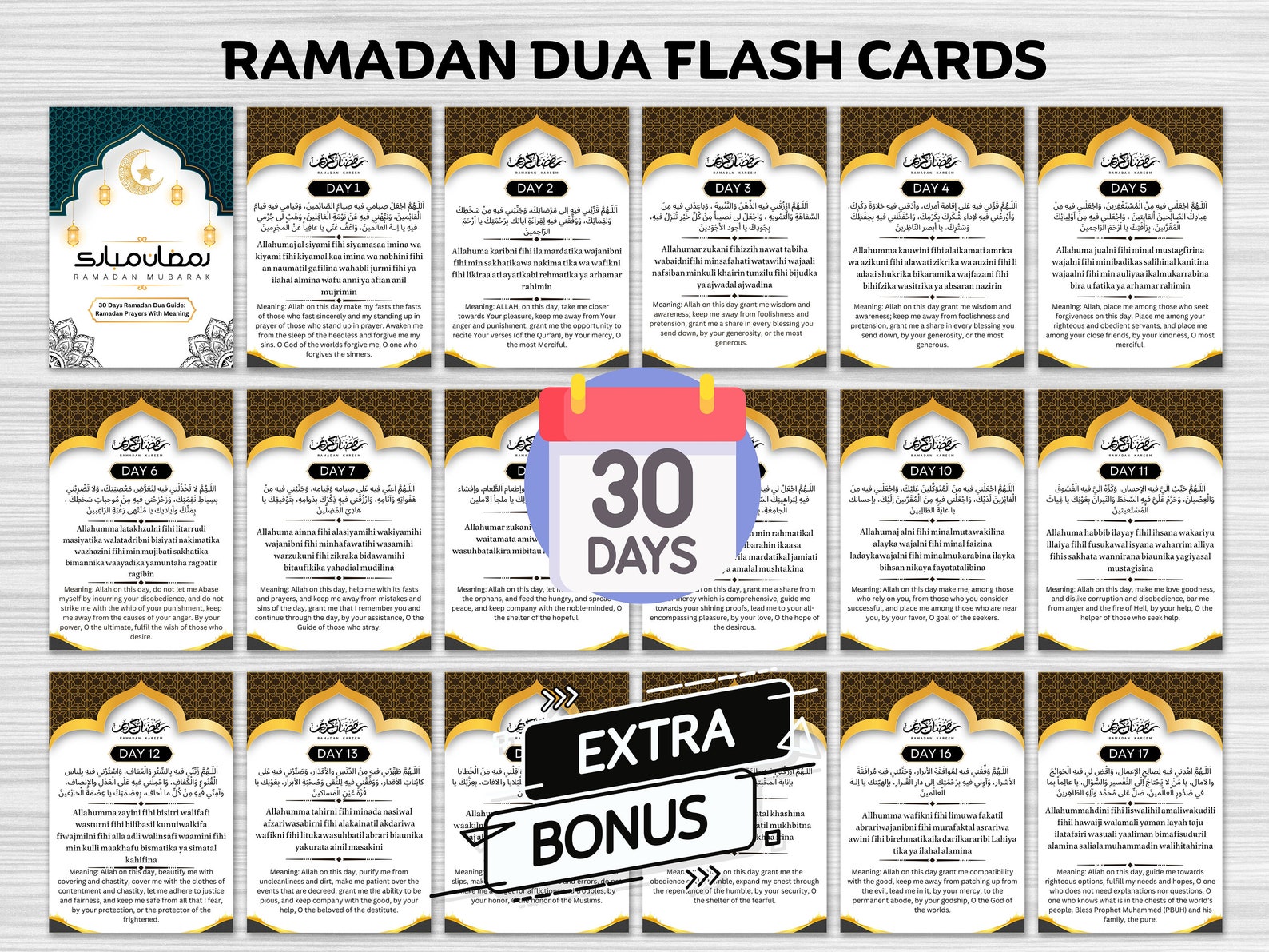 6 Kalimas Flash Cards,printable Kalimas Flash Cards for Kids,english ...