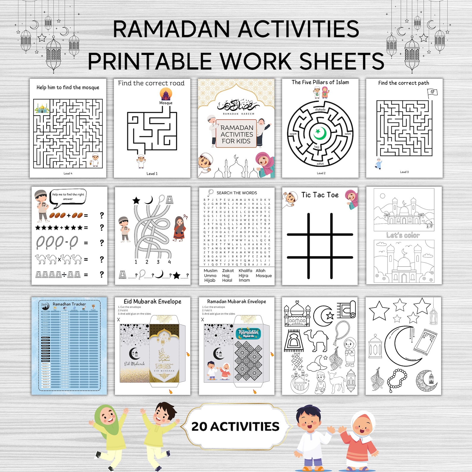 Ramadan Printable Activity for Kids,coloring Pages,worksheets for ...