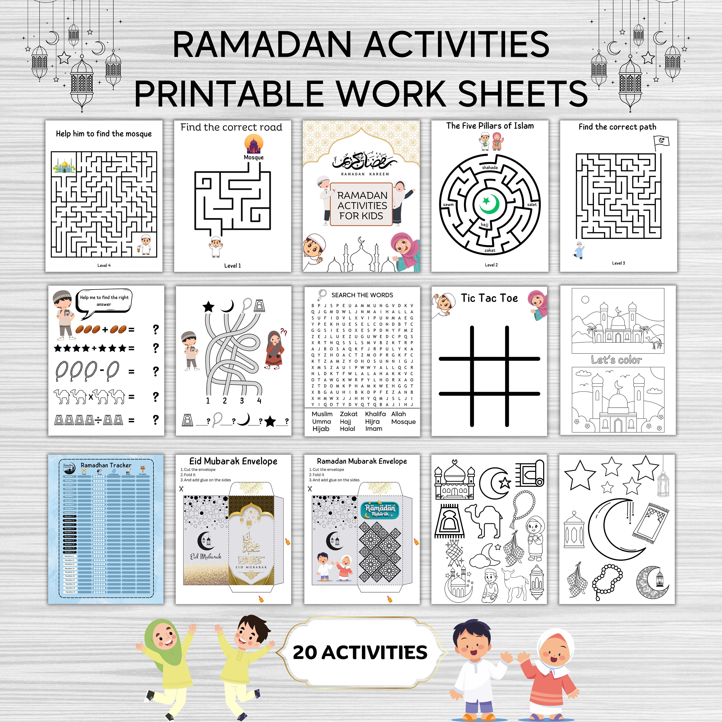 Ramadan Printable Activity for Kids,coloring Pages,worksheets for ...